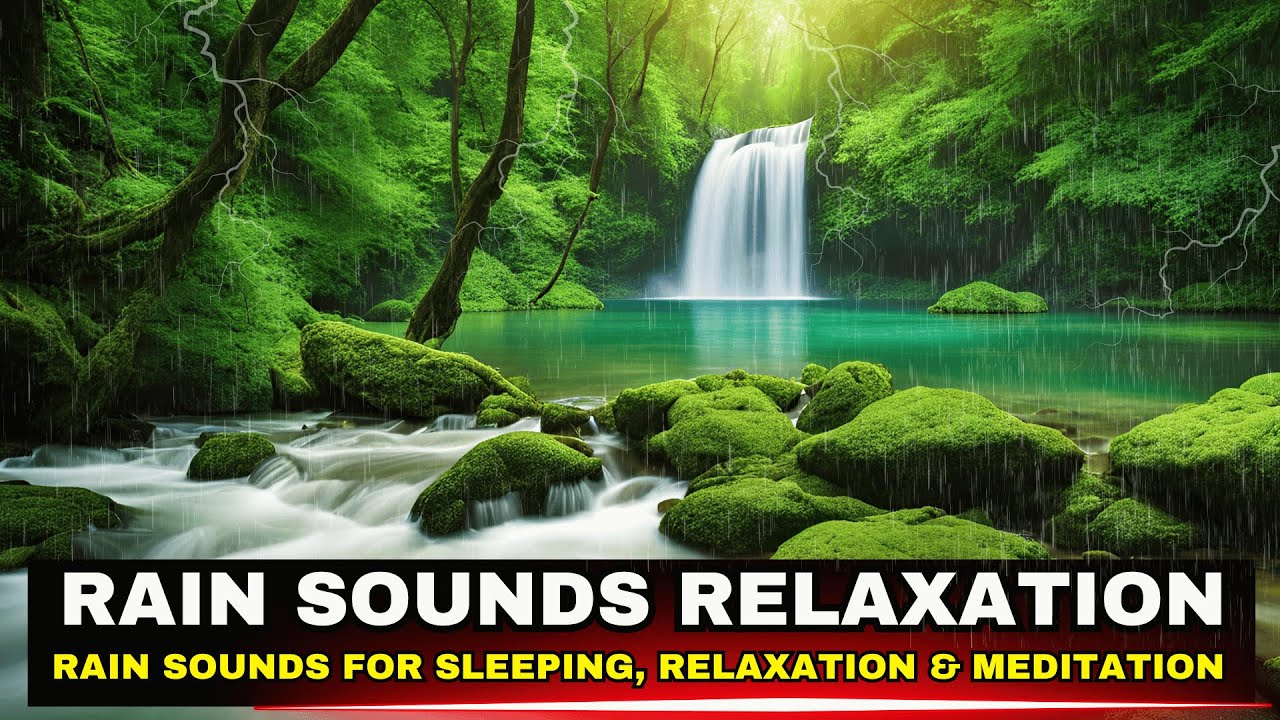 🔴 Relaxing Water Sound Peaceful Forest Rain River Sounds For Sleeping ...