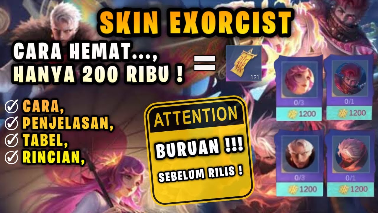 HANYA 200 RIBU DAPAT SKIN EXORCIST TIPS & TRIK HEMAT MENDAPATKAN SKIN ...
