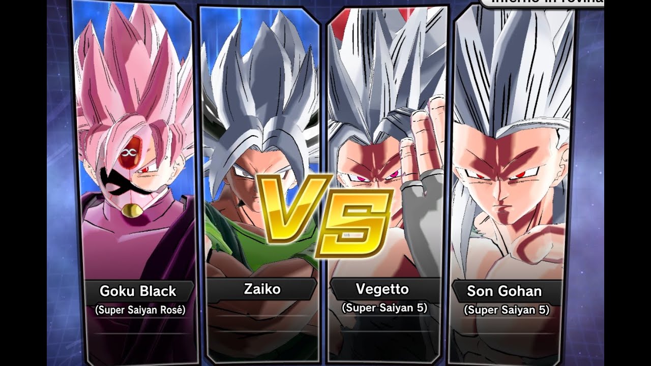 Xenoverse 2 - Requested match (PC): Zaiko&Goku Black SSJ Rosé Time Breaker vs Vegetto&Gohan SSJ5 ...