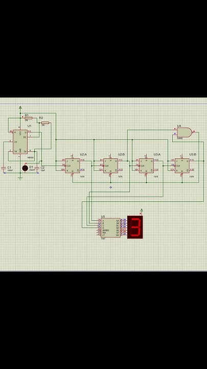 An up-counter simulation in Proteus - YouTube