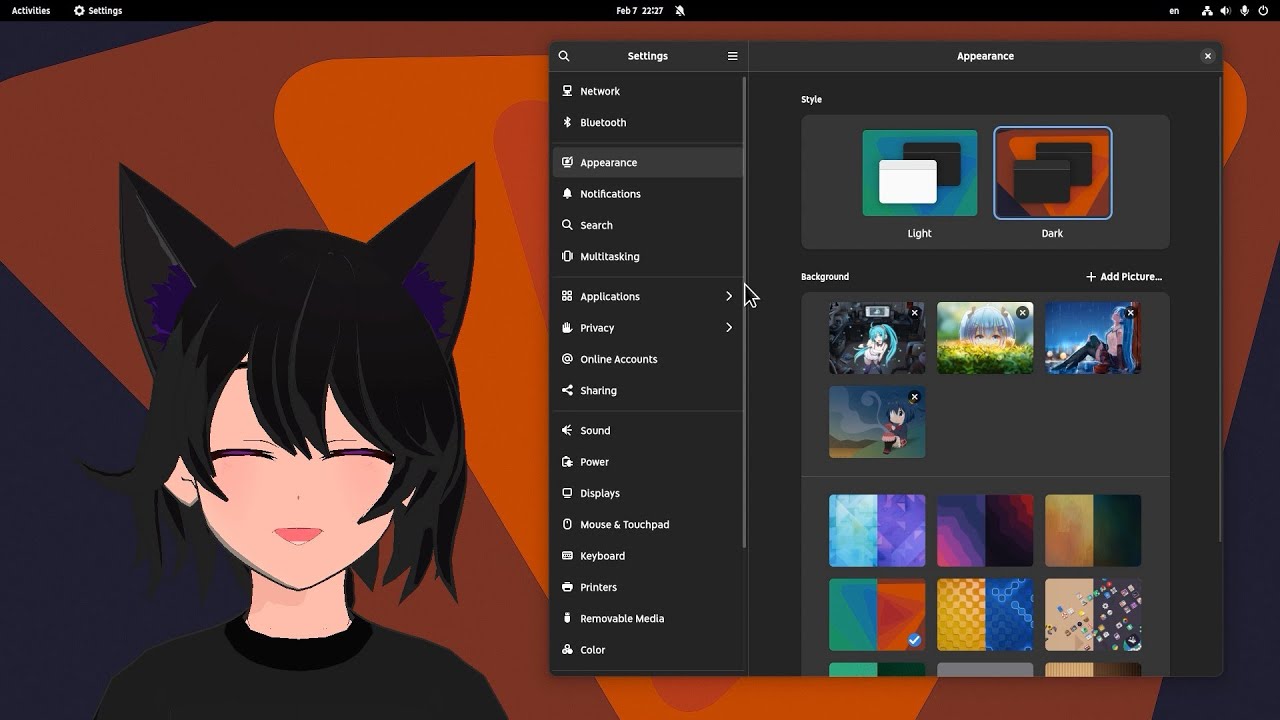 The Dark Wallpapers in GNOME 42, plus how to create yours! - YouTube
