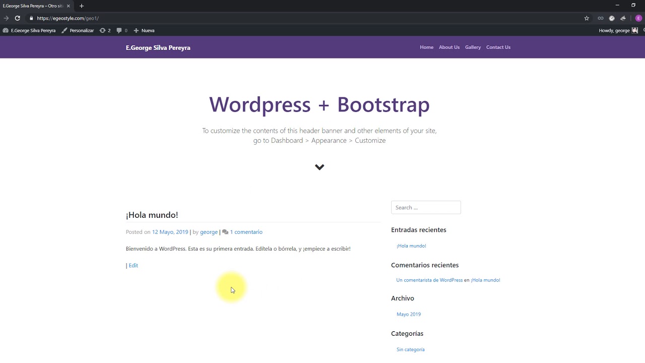 Tema Wordpress parte1: WP bootstrap starter + Child Theme - YouTube