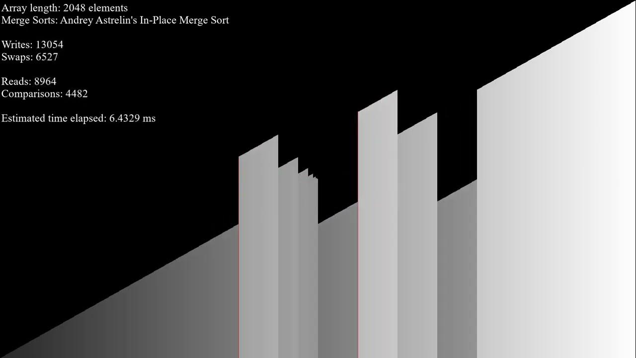 *SEIZURE WARNING* over 50 sorting algorithms in half an hour - already sorted inputs - b/w ...