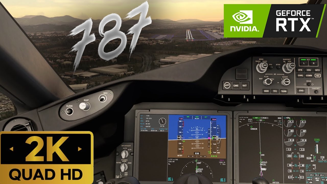 BOEING 787 COCKPIT VIEW LANDING - ORIO AL SERIO - FS2020 - YouTube
