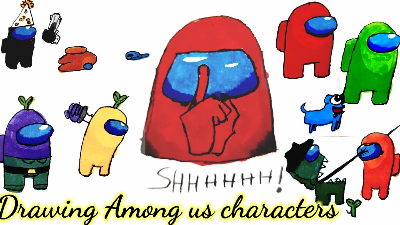 Among us game#easy drawing for kids# step by step#Drawing of among us ...