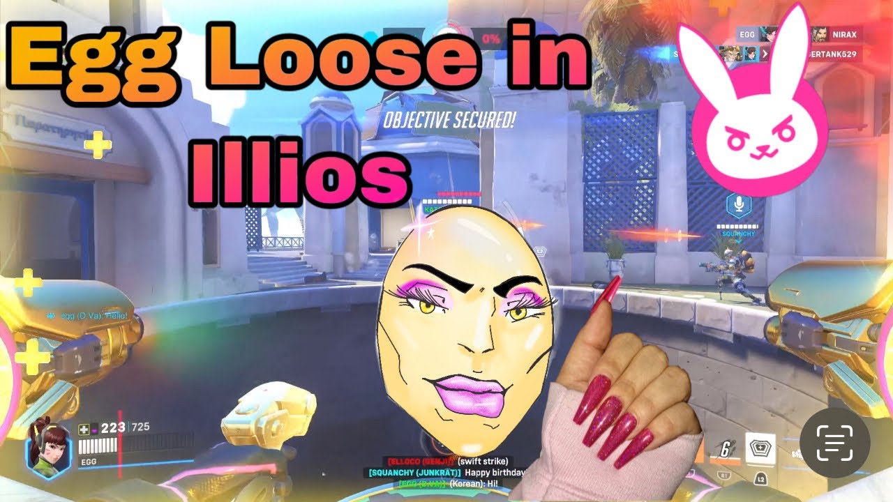 EGG LOOSE IN ILLIOS || Overwatch 2 Dva Gameplay w/ friend - YouTube