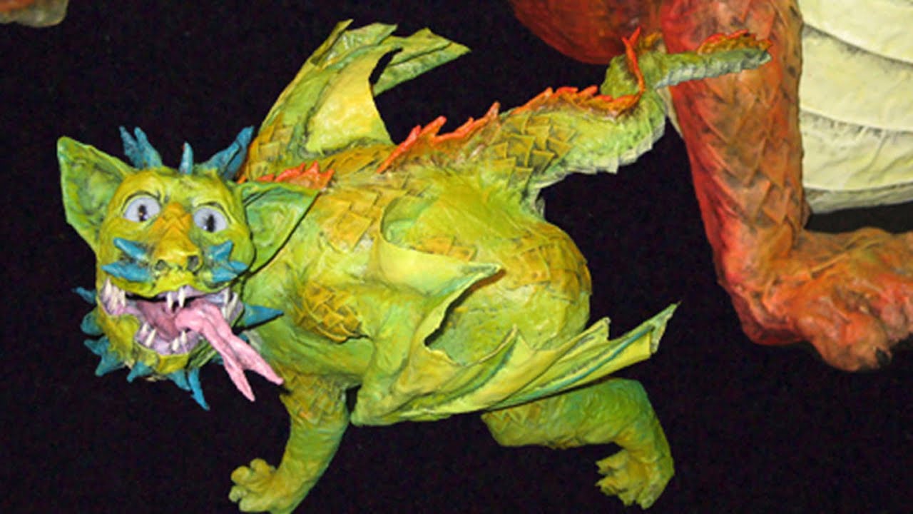Paper Mache Baby Dragon - YouTube