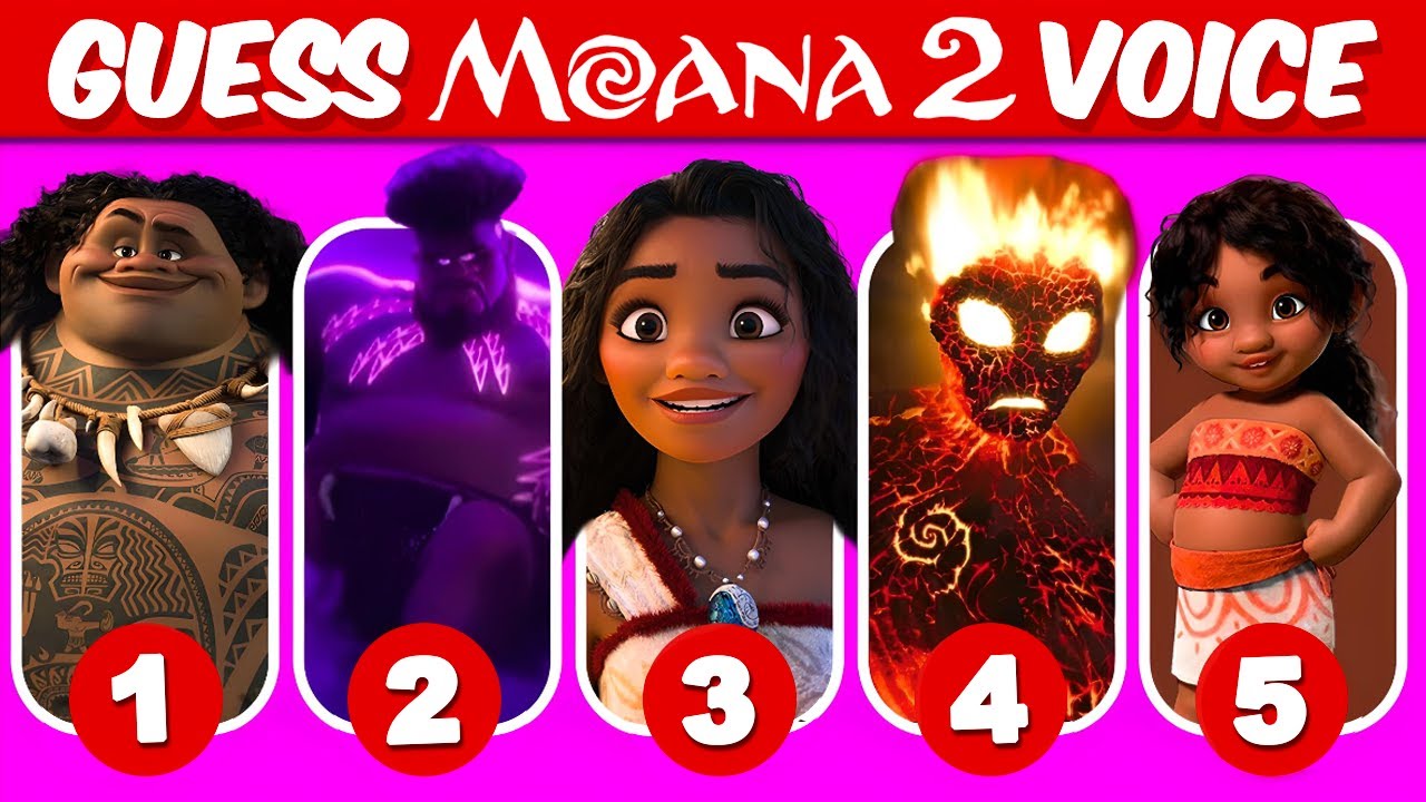 Guess The Moana 2 We're Back Characters by Voice 🌊🏝️🌺 Moana 2 We're ...