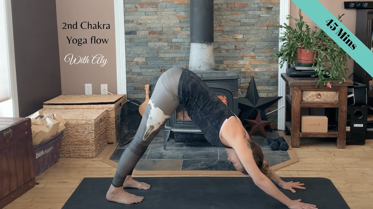 2nd chakra yoga practice (svadhisthana) Sacral chakra vinyasa with Aly ...