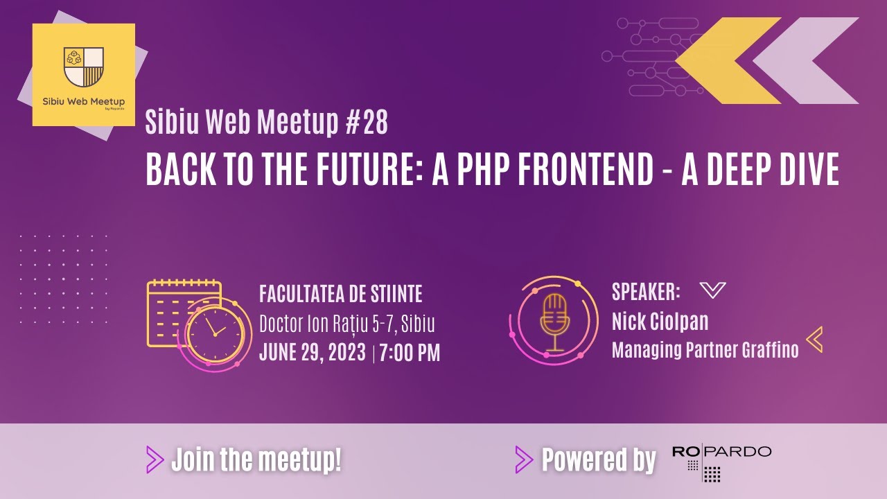 Sibiu Web Meetup #28 - Back to the Future: A PHP Frontend - YouTube