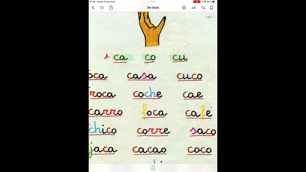 Aprendo a leer. Vídeo 6. Letra c (ca, co, cu) - YouTube
