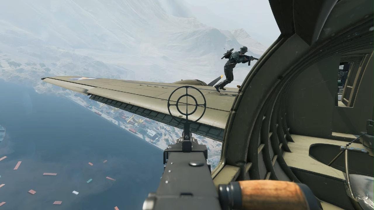Battlefield 1942 - pilot jumps onto wing of B-17 - YouTube