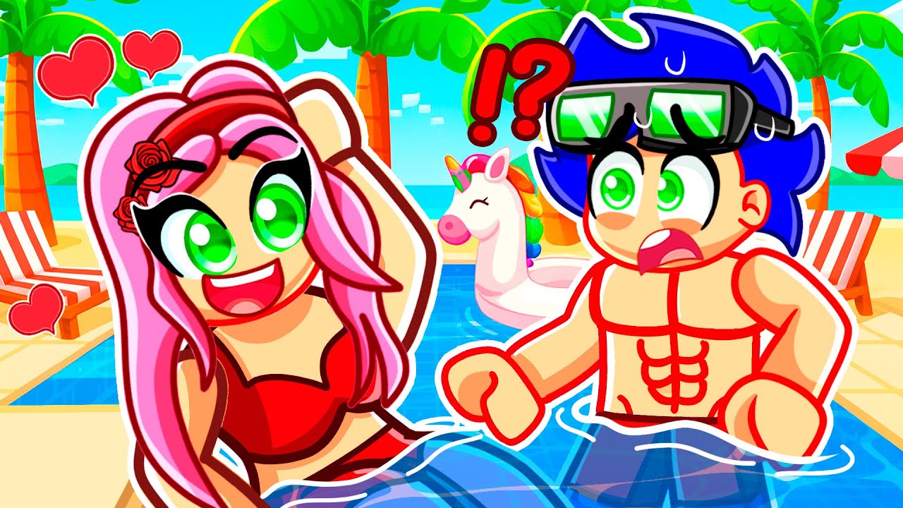 I Kissed My Crush At A Girls Only POOL PARTY In Roblox Snapchat! - YouTube