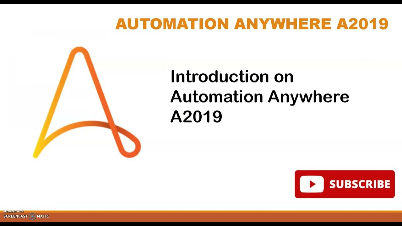 Introduction on Automation Anywhere A2019 || #Automationanywhere #A2019 #AARI - YouTube