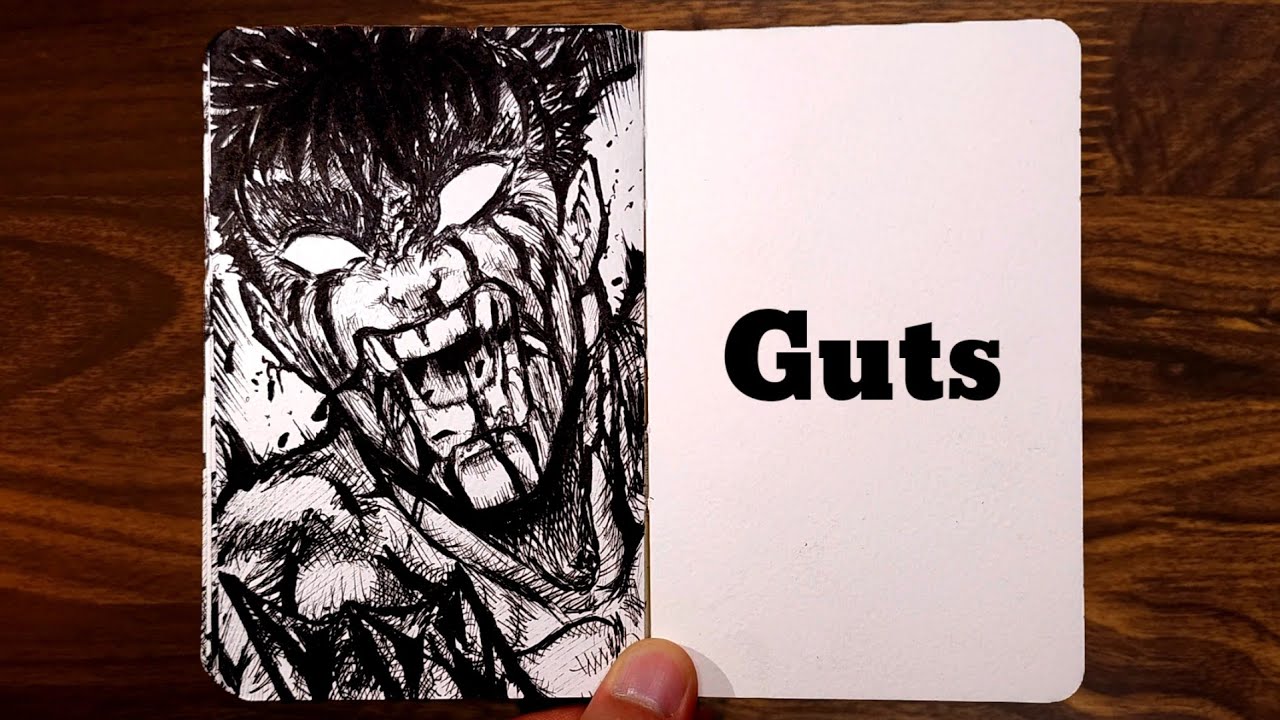 Drawing GUTS RAGE - Berserk - YouTube