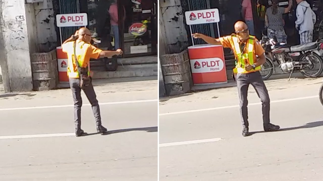 Funky Cop Dances While Directing Traffic - YouTube