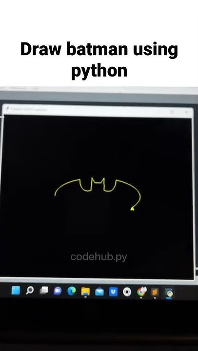 Draw batman using python#coding #programming #python #shorts - YouTube