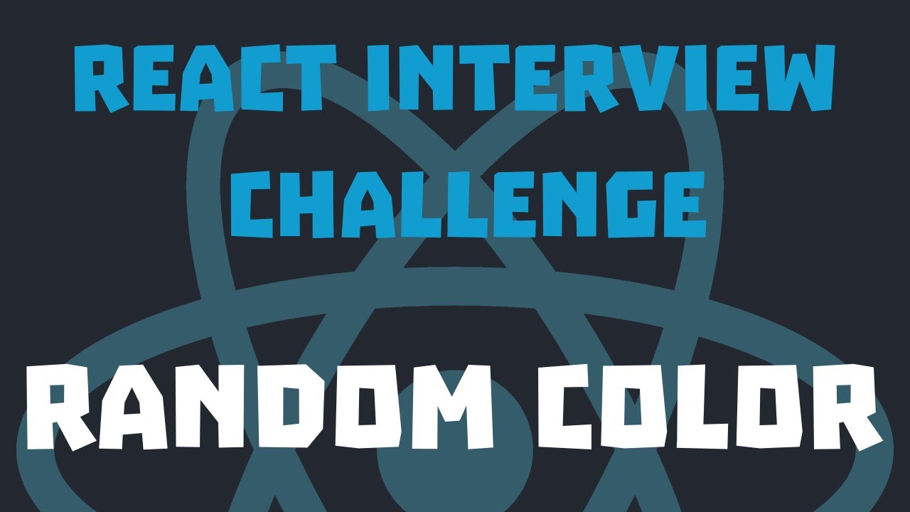 React Interview Challenges : Random color generator - YouTube