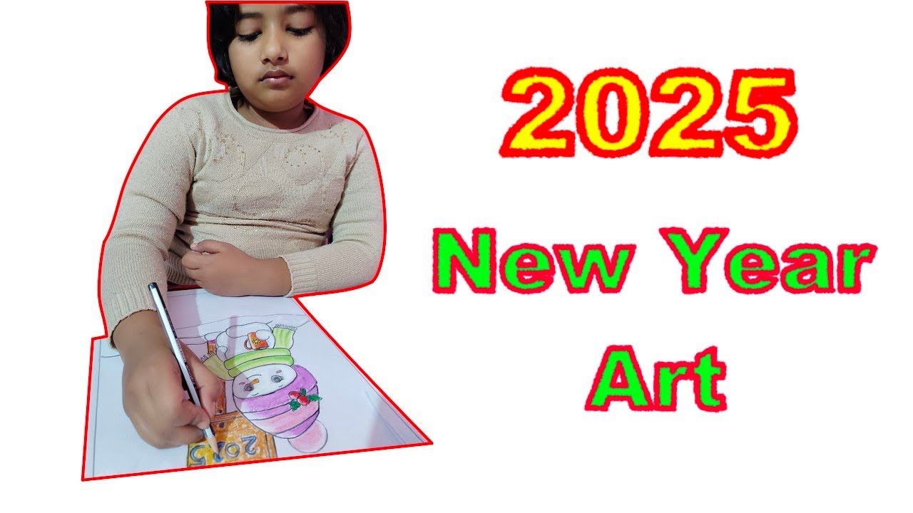 Fun New Year Sketch || Tuli's Art Creation - YouTube