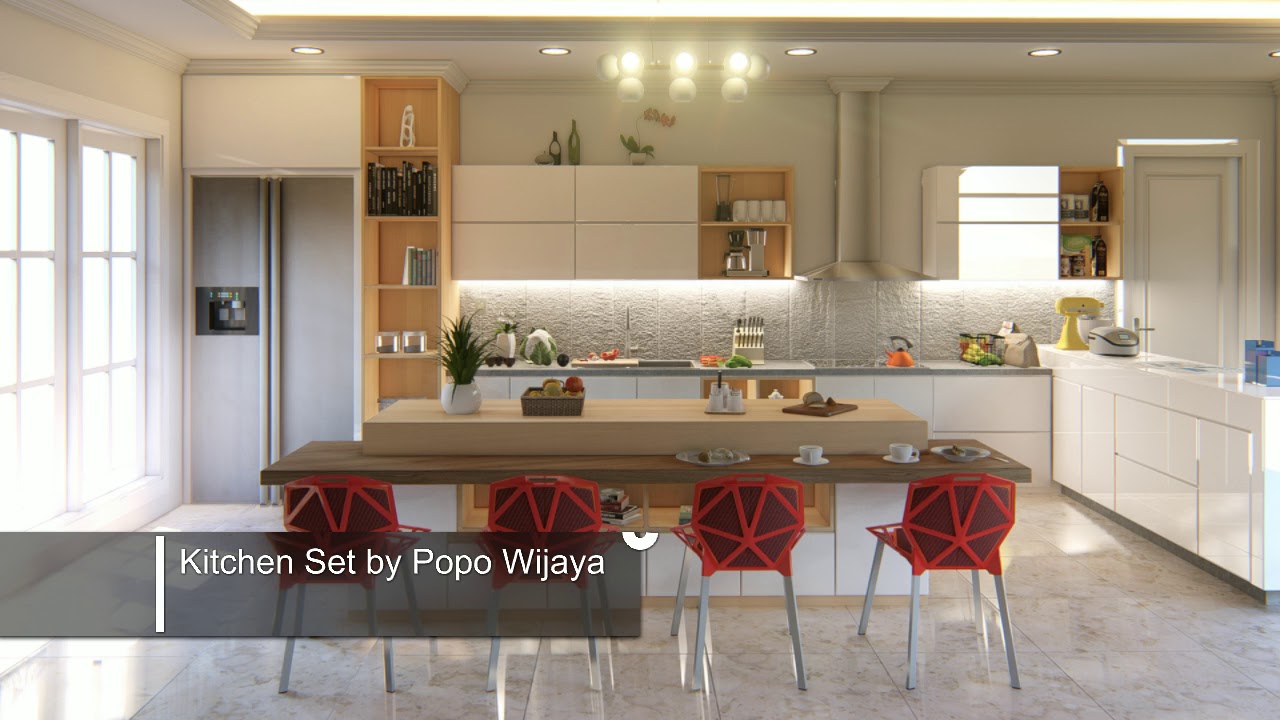 Kitchen set designed using Lumion 8.0 - YouTube