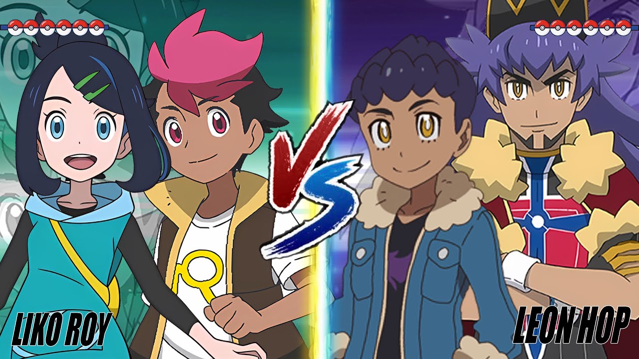 Pokémon Battle: LIKO and ROY Vs. LEON and HOP - YouTube