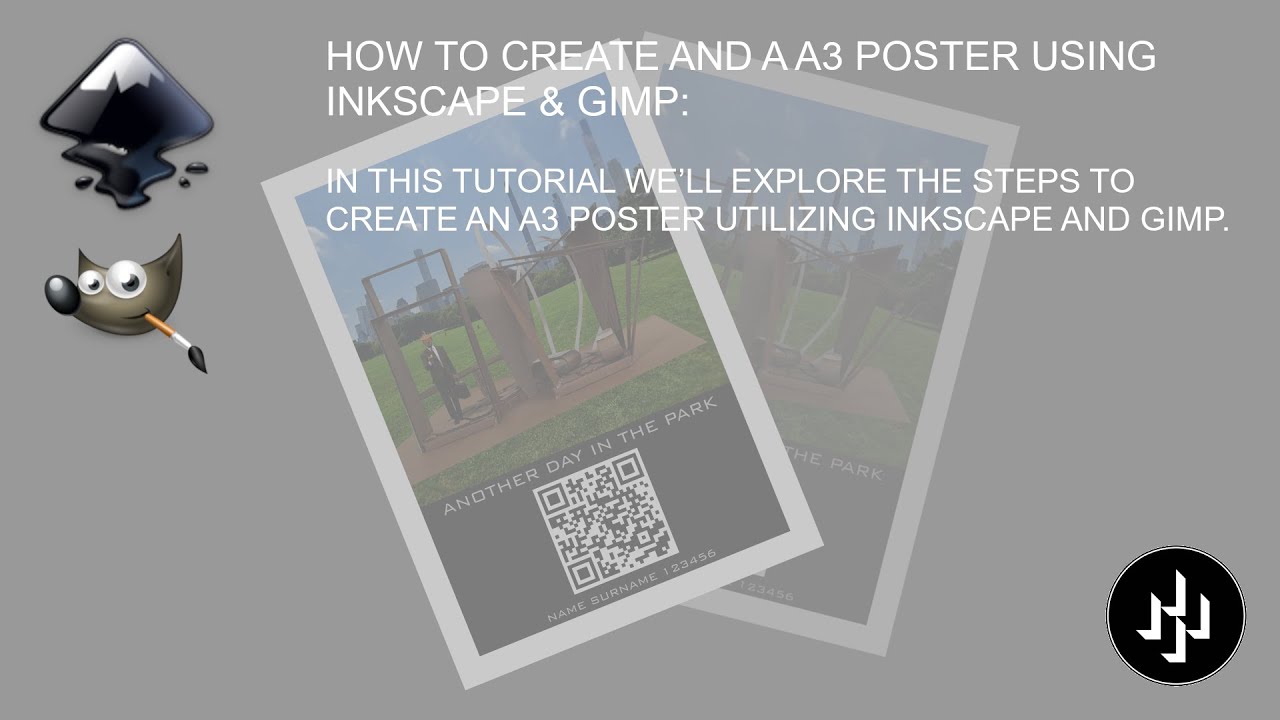 HOW TO CREATE AND A A3 POSTER USING INKSCAPE & GIMP - YouTube