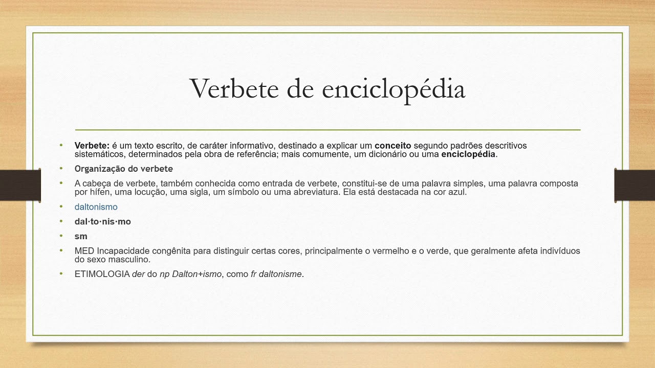 Verbete de dicionário e enciclopédia 6 ANO- 08-11 - YouTube
