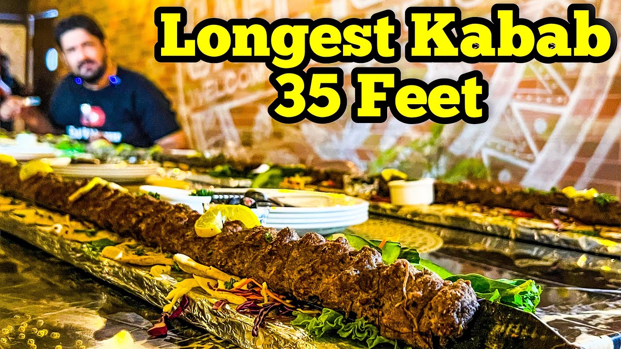 Longest Kabab 35 Feet | Biggest kabab platter - YouTube