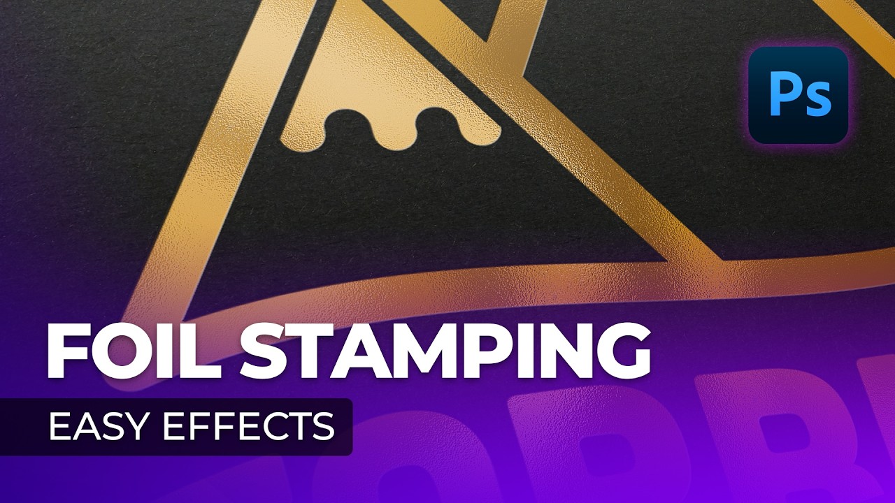 How to Create a Gold Foil Stamp Effect in Photoshop - YouTube