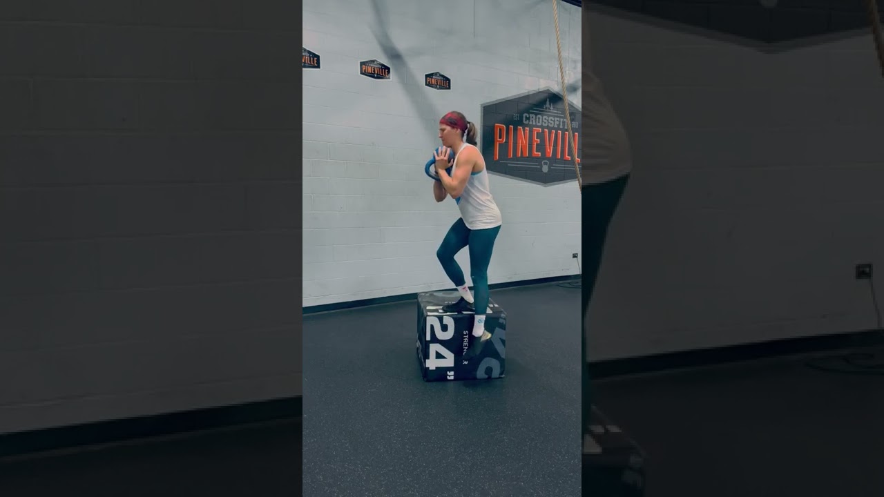 EXPRESS: Kettlebell Goblet Lateral Box Step Down [side] - YouTube