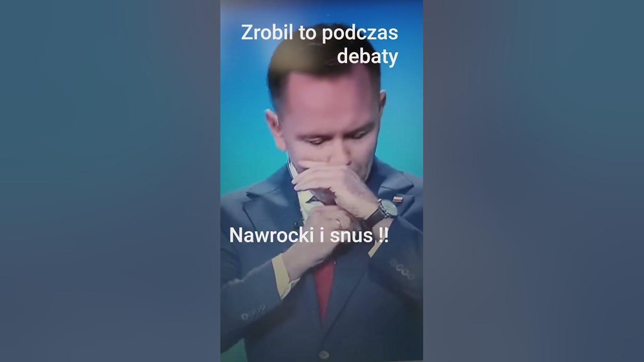 Karol Nawrocki bierze snus podczas debaty z Rafałem Trzaskowskim . - YouTube