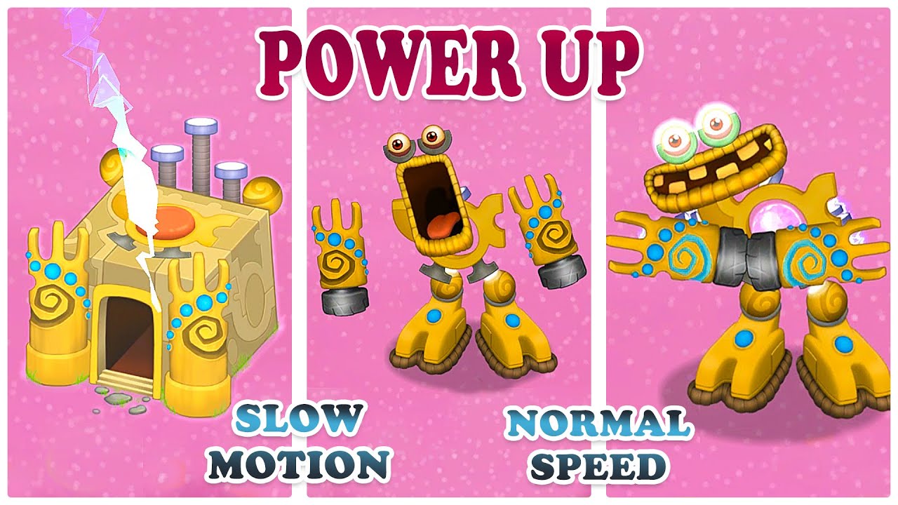 Wubbox and Rare Wubbox - POWER UP in Slow Motion & Normal Speed (MSM ...