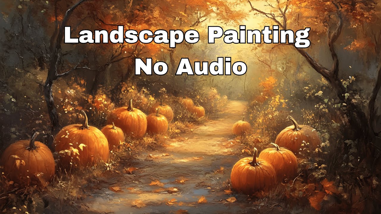 Fall Art Screensaver for TV * Landscape Paintings * No Audio * 4 Hours ...