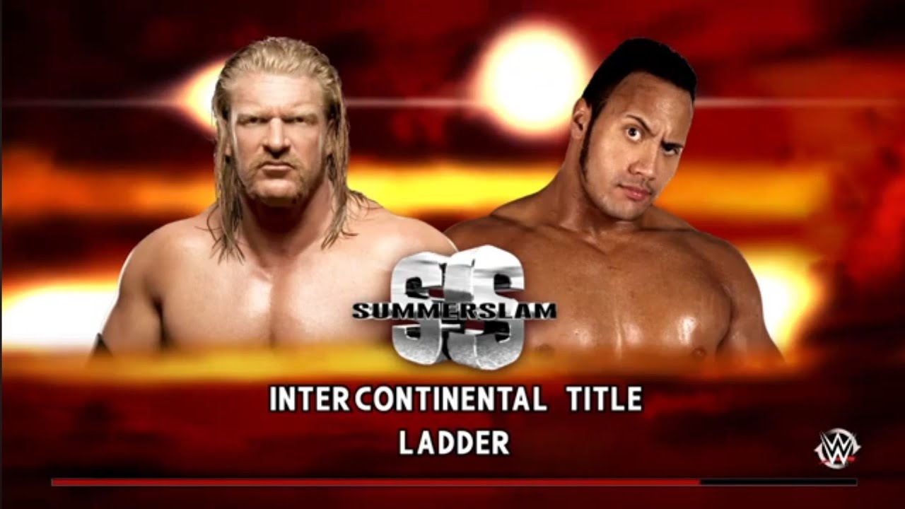 Triple H vs The Rock Ladder Match. Summerslam 98. WWE 2K16 - YouTube