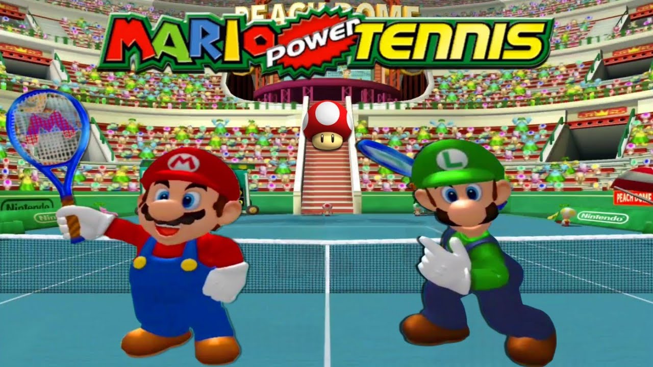 Mario Bros POWER UP!🌟🎾 - Mario & Luigi - Mario Power Tennis (2 Player ...