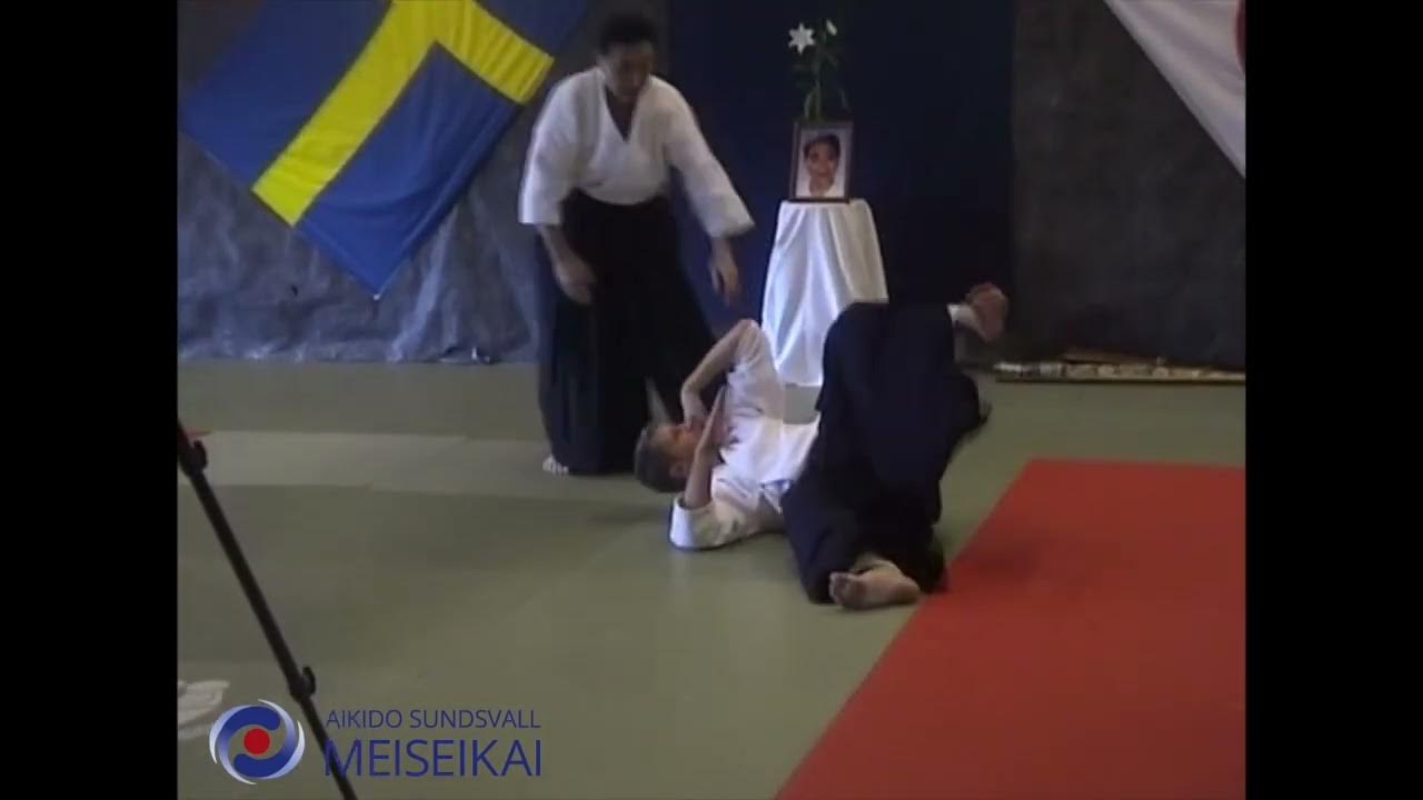 Aikido Gyaku Hanmi Shihonage Shishiya Sensei, Sundsvall unknown year - YouTube