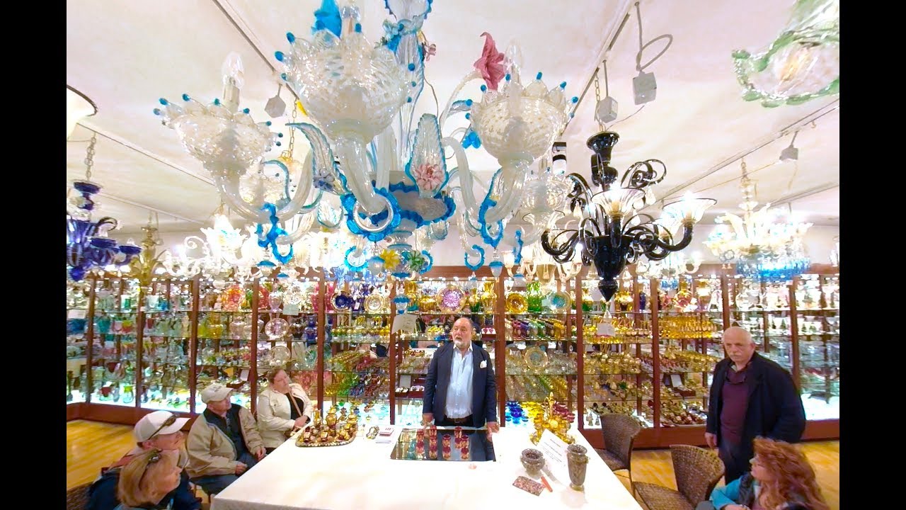 Venice, Italy. Murano Glass Factory showroom - YouTube