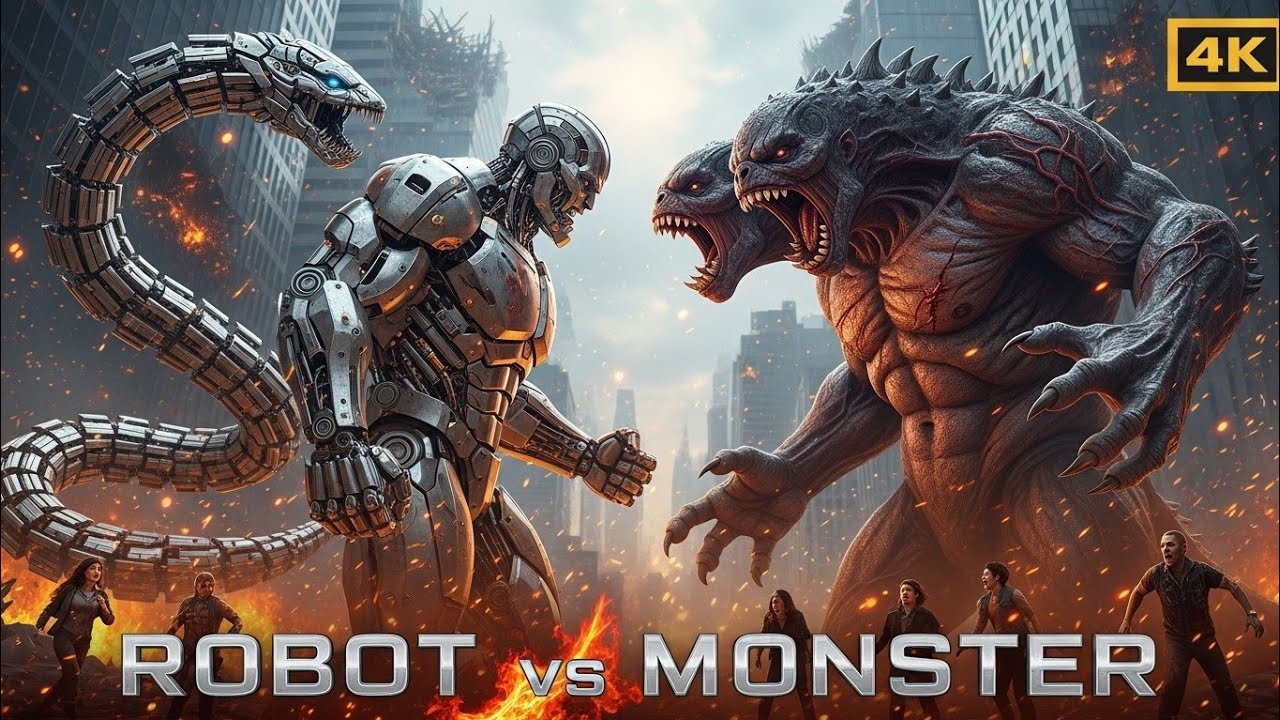 Monster vs Robot ⚡ Giant Anaconda Robot Joins the Battle | Epic Sci-Fi ...