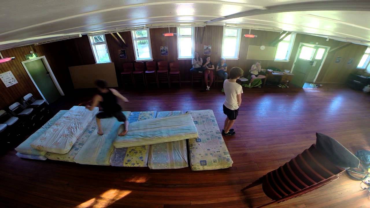 Dive roll over person same height - YouTube