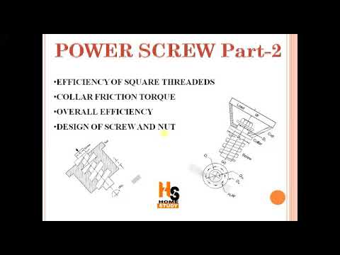 POWER SCREW Part-2|| Machine Design -1 | Shivaji University | Pune ...