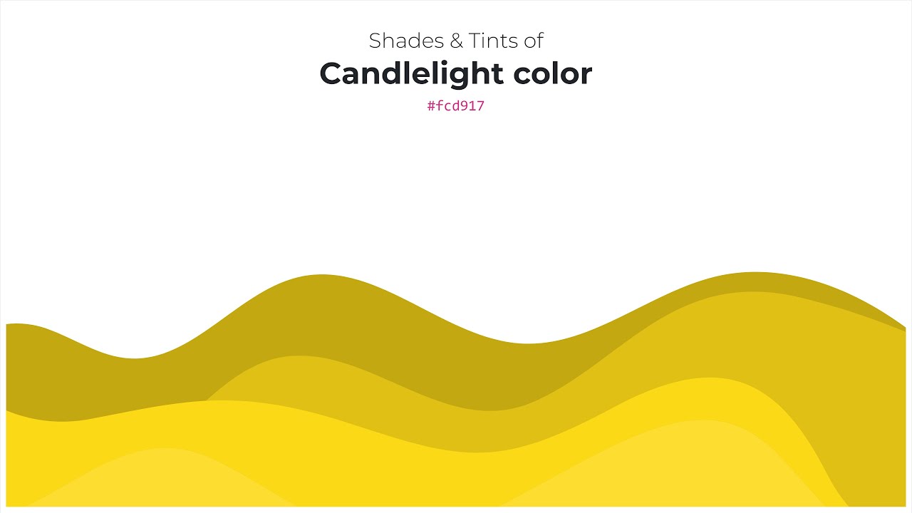 Shades & Tints of Candlelight color #fcd917 A Warm Yellow color #e0c014 ...