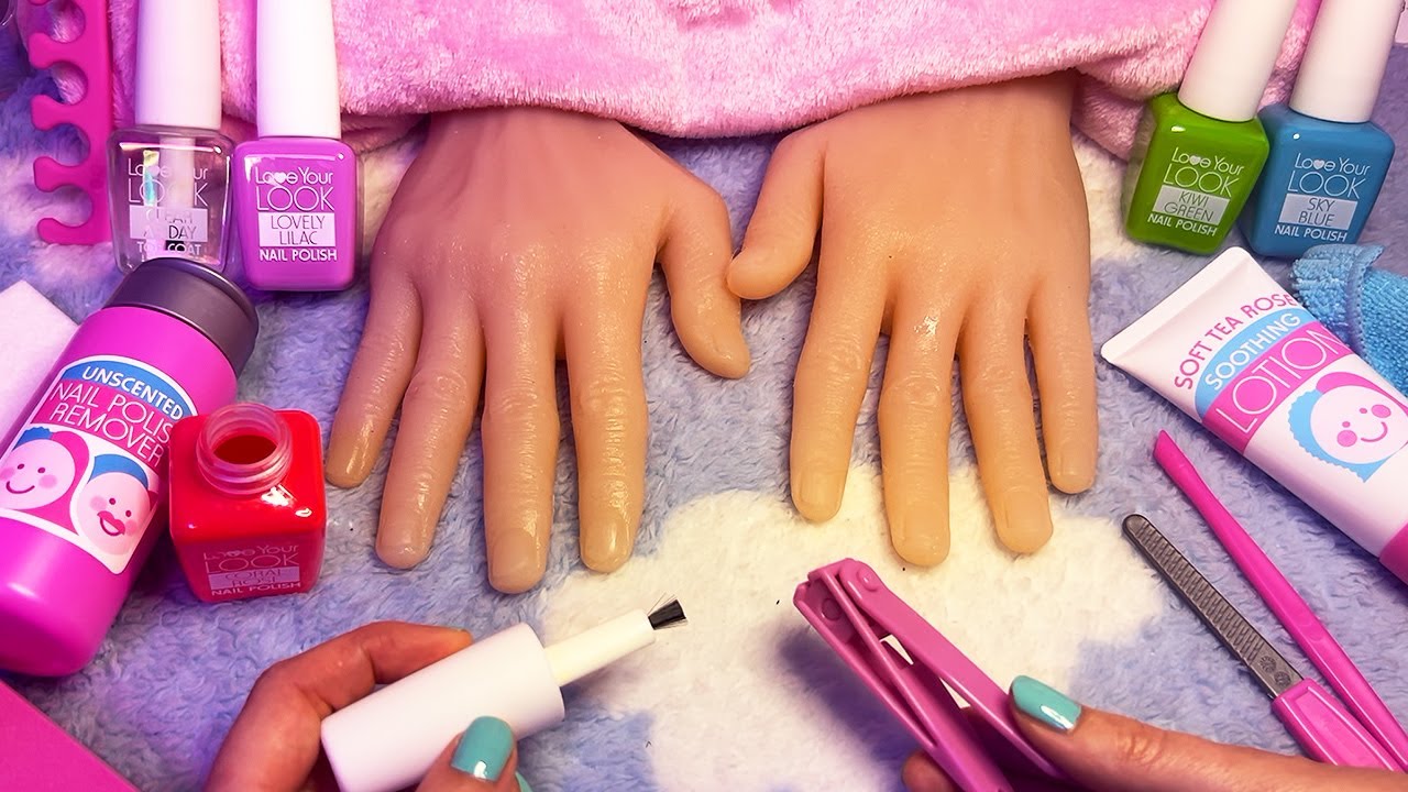 ASMR Realistic Toy Manicure RP (Whispered) - YouTube