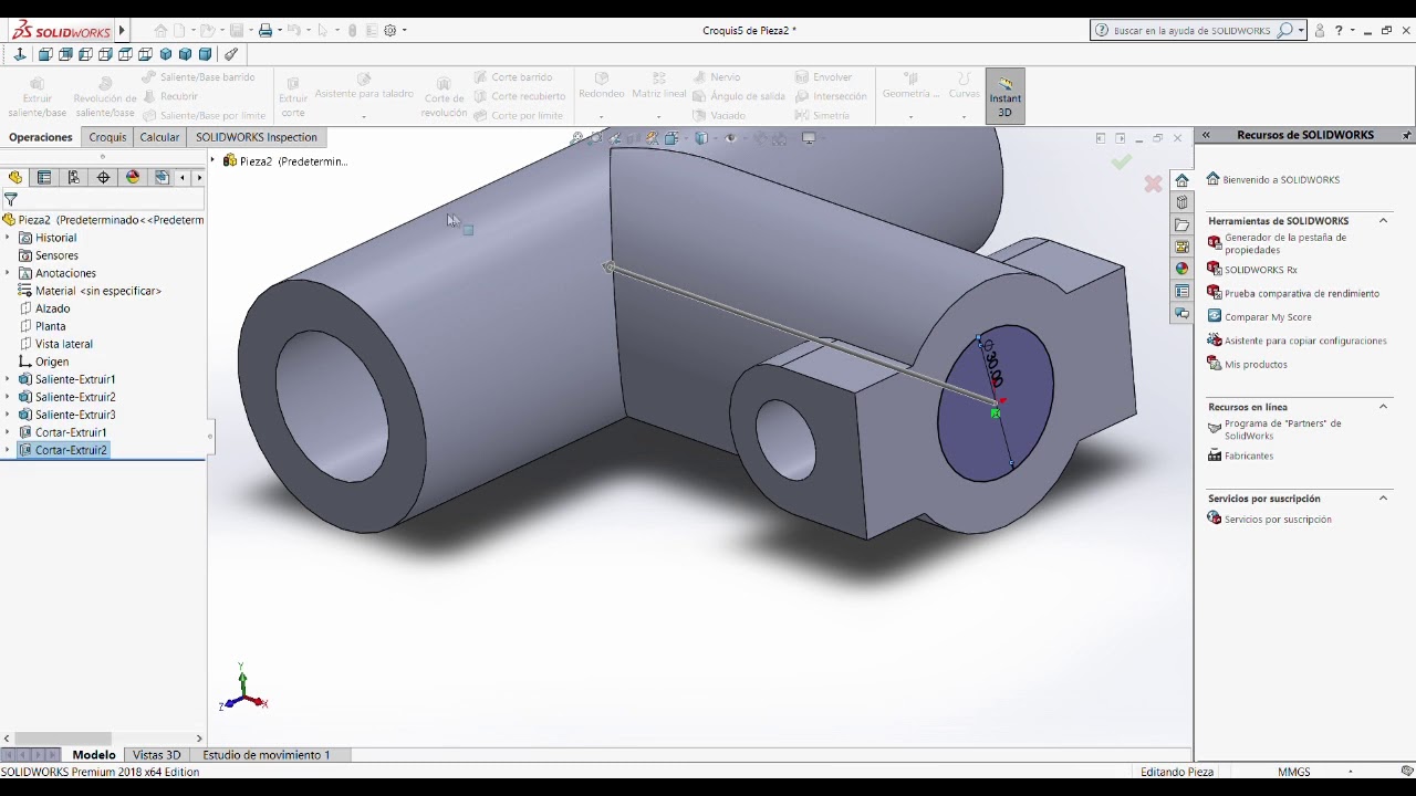 actividad 1 diseño asistido por computadora. solidworks - YouTube