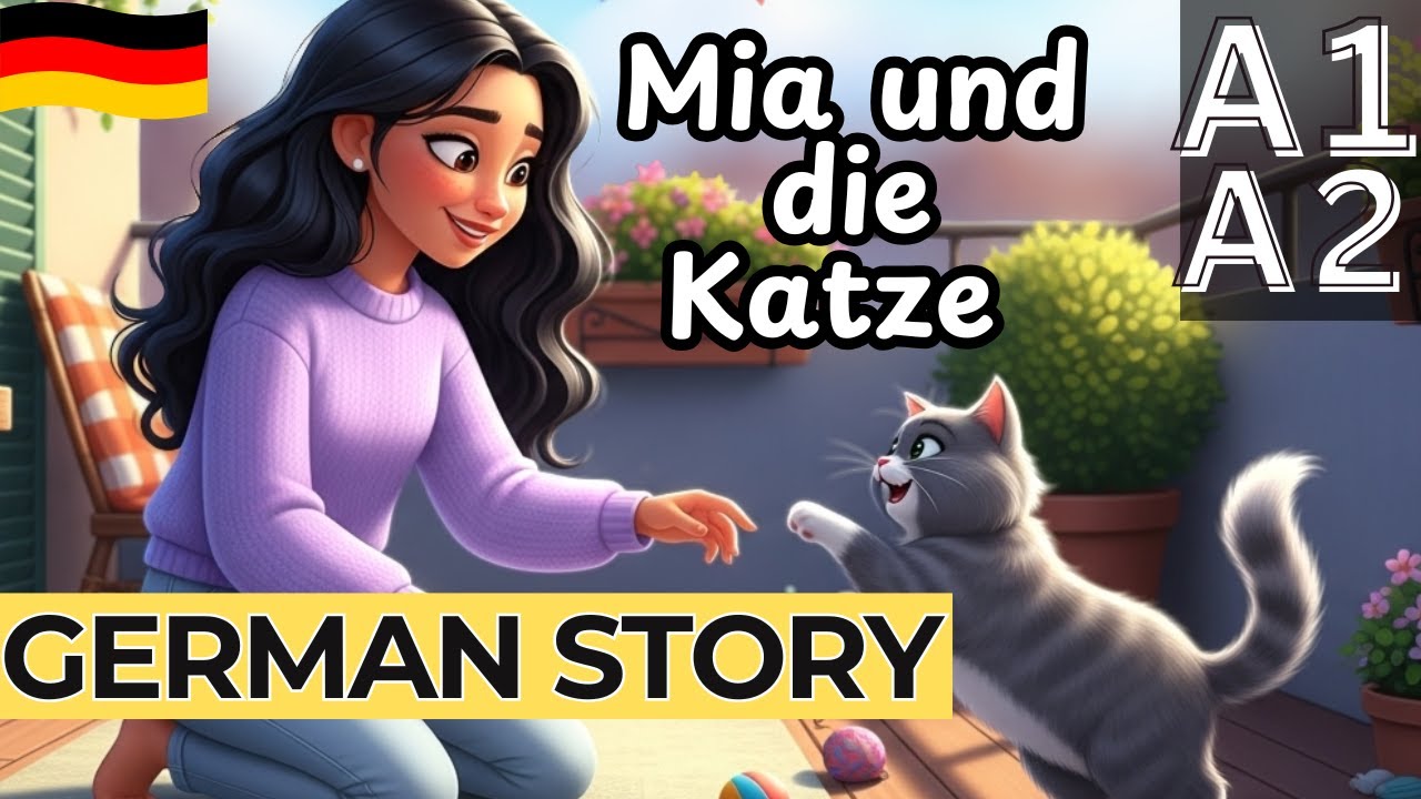 Learn German with a Cute Cat 🐱 | A1-A2 Story | German Listening ...