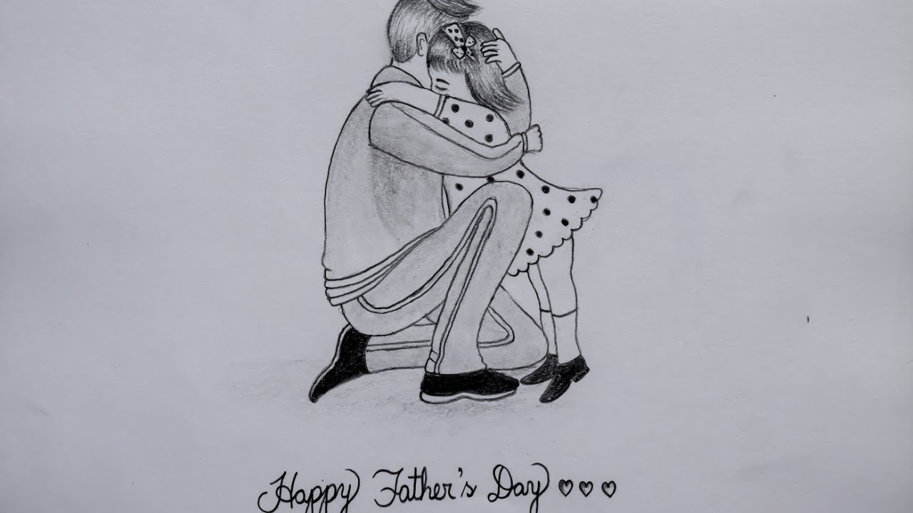 Father's Day special pencil sketch (love u papa) - YouTube