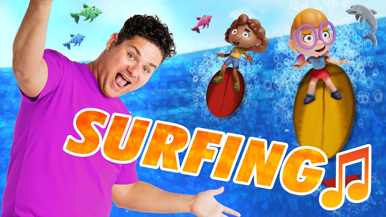 Catch the Waves | Surfing Song & Dance for Children - YouTube