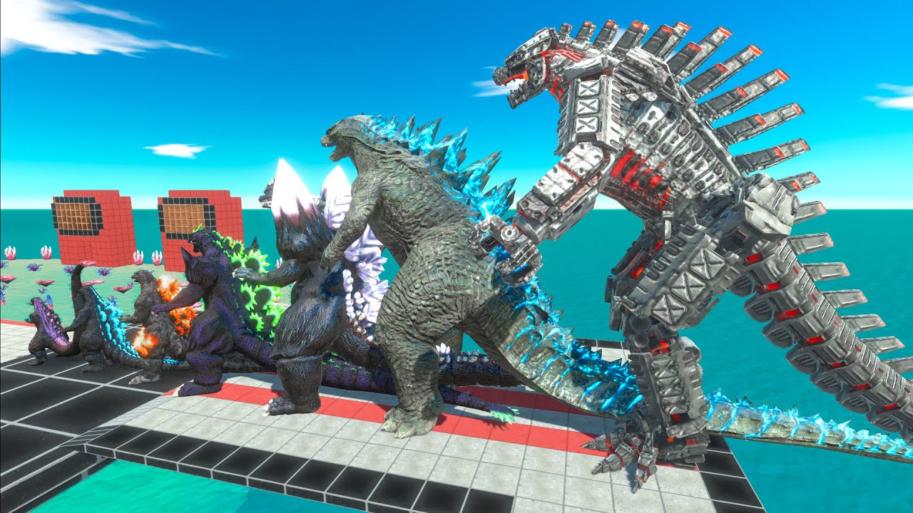 EVOLUTION of MECHAGODZILLA 2021 Size Comparison VS Team Aquatics ...