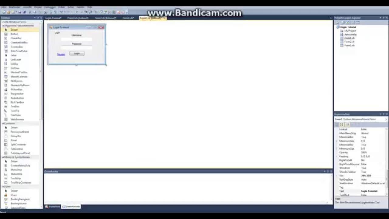 Visual Basic 2010 - Login with Register Form - YouTube