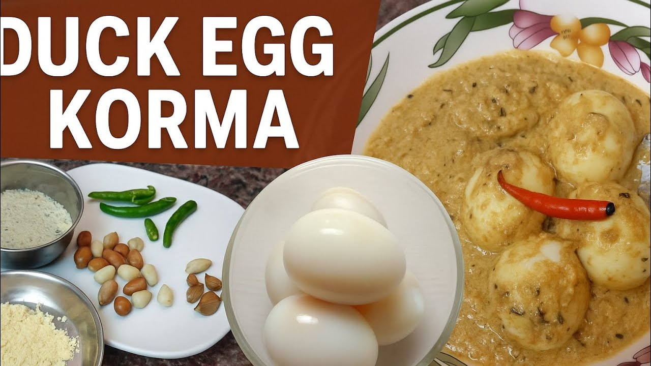 "হাঁসের ডিমের কোর্মা রেসিপি l Hasher Dim korma l Bengali Traditional ...