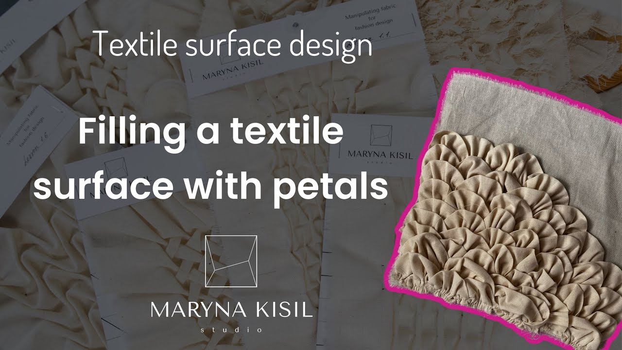 Filling a textile surface with petals - YouTube